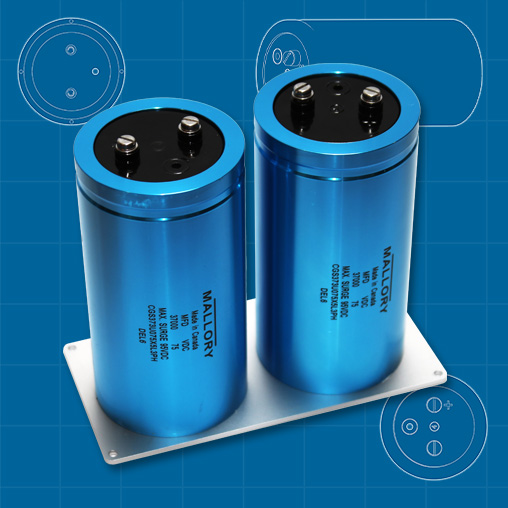 Blue Capacitors + Base | Movie Props
